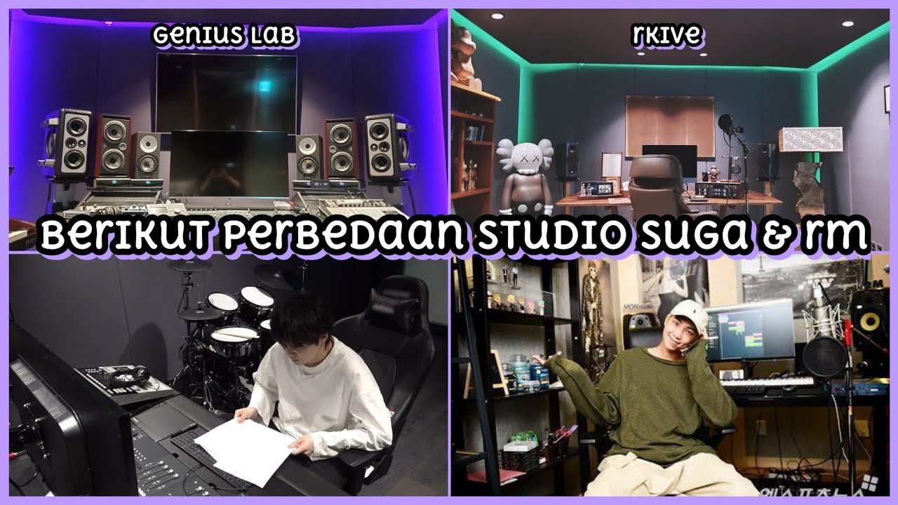 Berikut Perbedaan Studio BTS SUGA dan RM | Genius Lab dan Rkive - YouTube