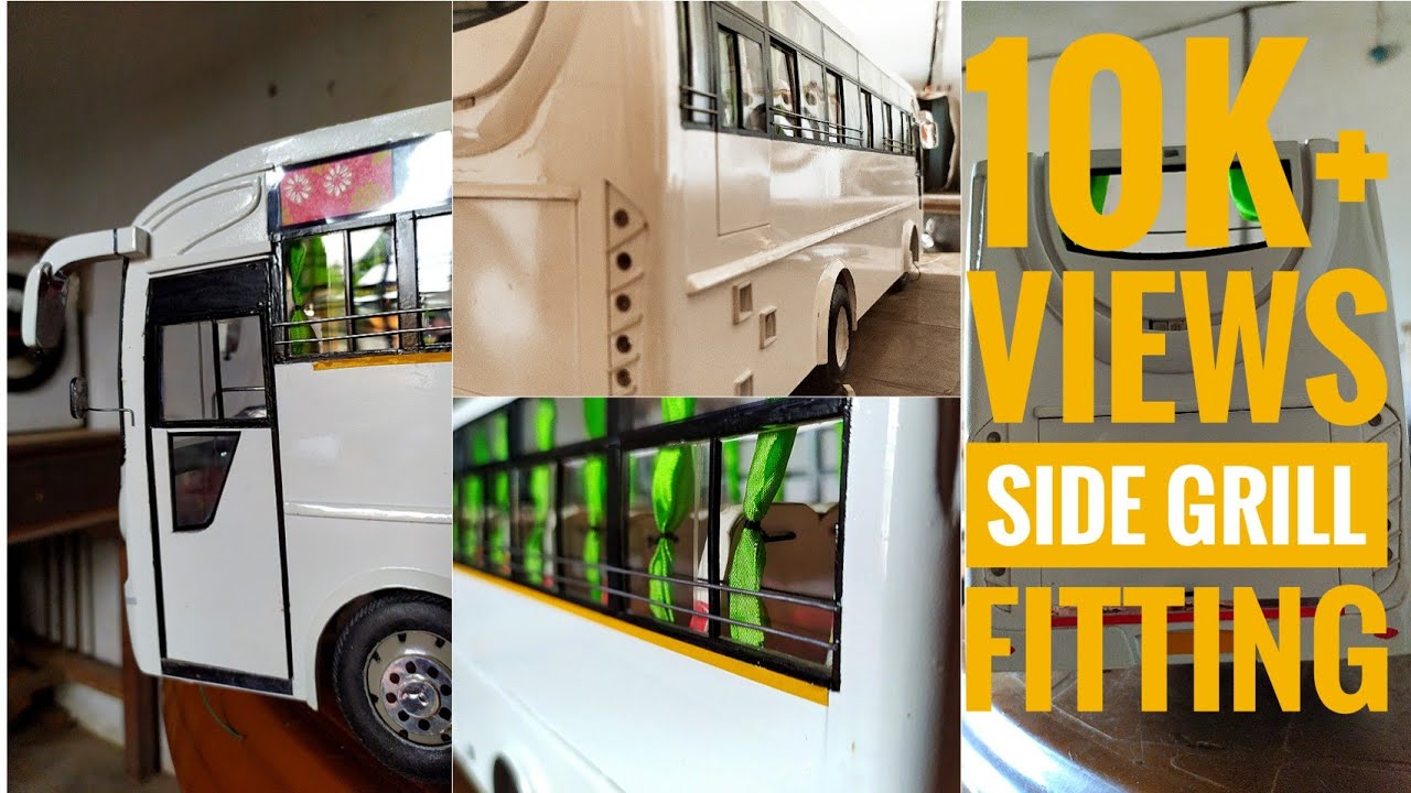 🚌TOURIST BUS MINIATURE BACK GLASS & SIDE WINDOW GRILL FITTING 🧰 - YouTube