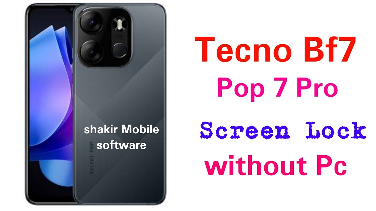 Tecno Bf7 Pop7 Pro screen lock without computer - YouTube