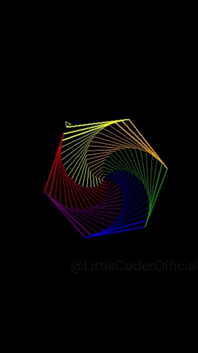 Draw A Rainbow 🌈 In Python Using 🐢turtle Graphics Shorts Python Coding Pythoncoding