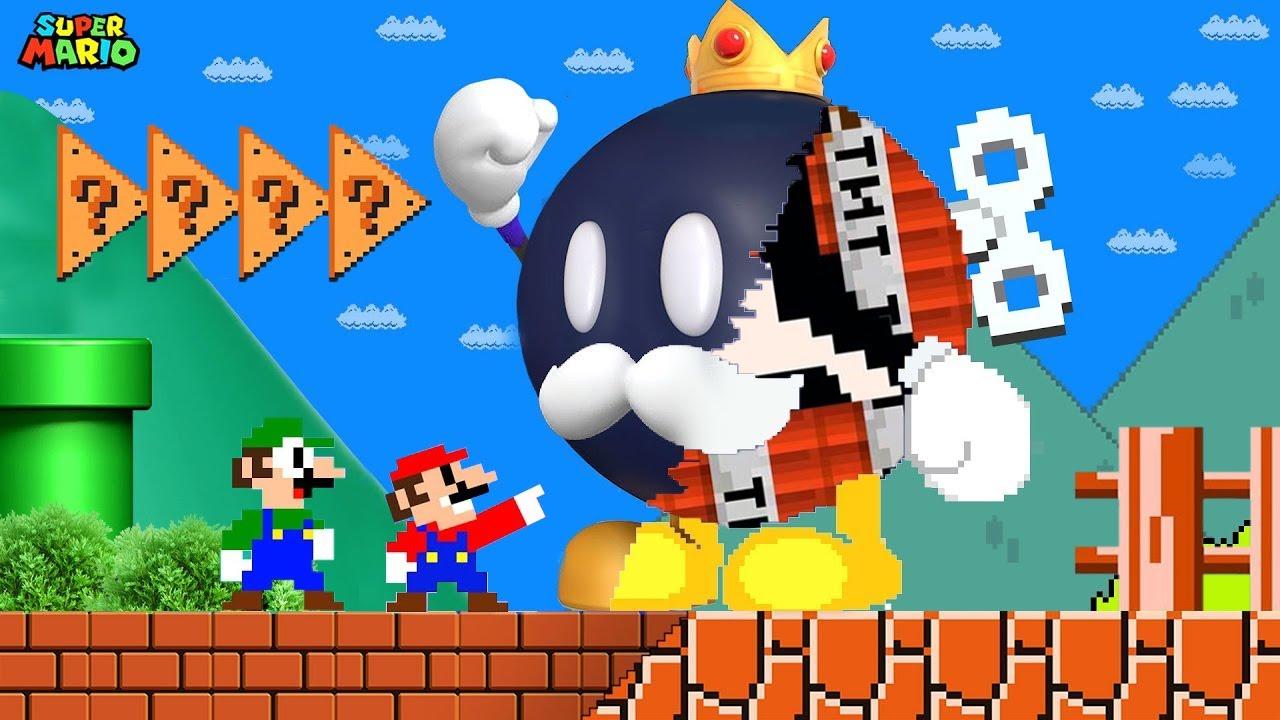 Super Mario Bros. but All Enemies and Bosses are Away... | Game ...