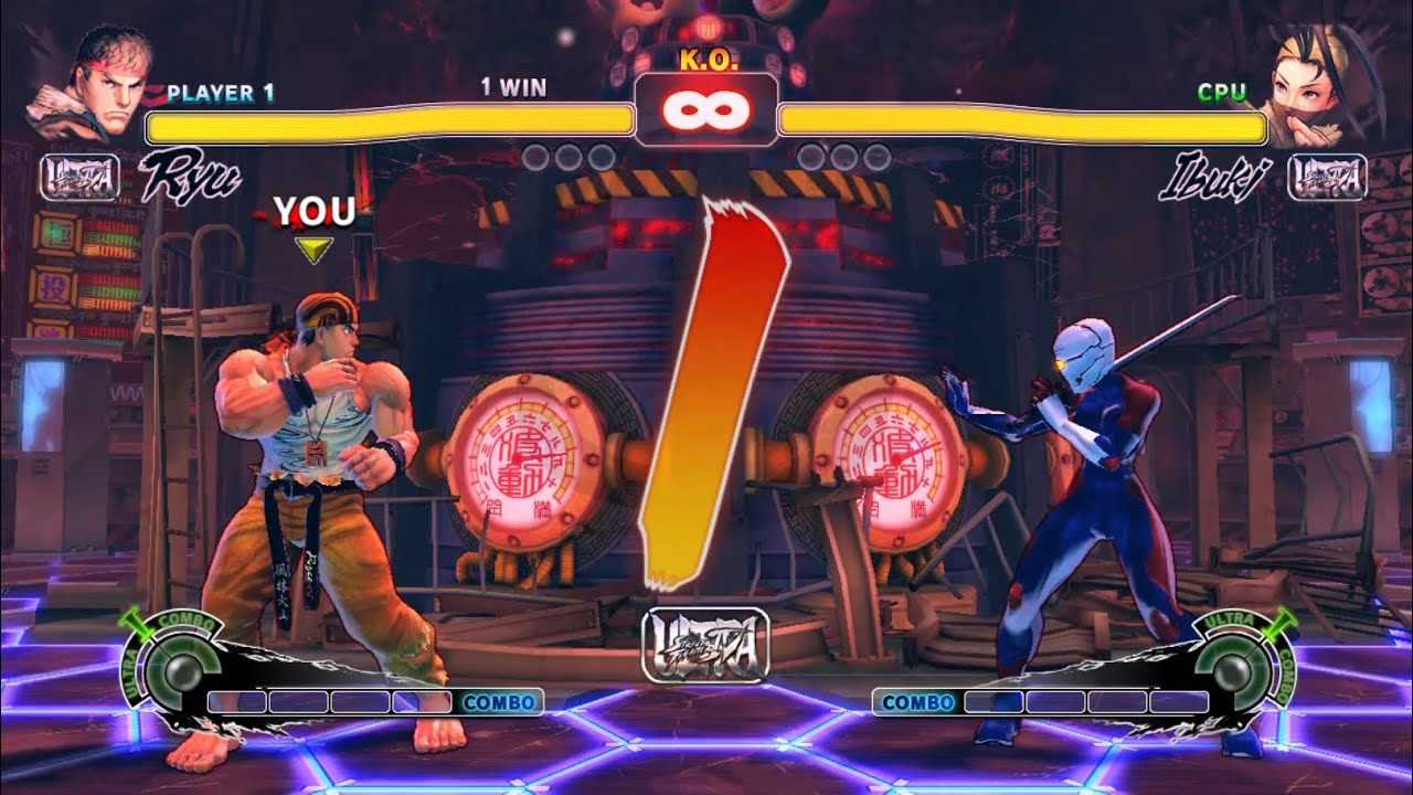 USF4 - Ryu Vs Ibuki (Mod Battle) - YouTube