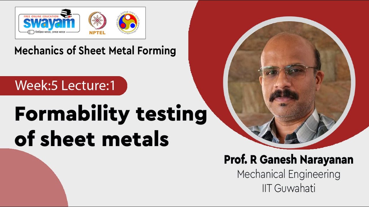 Lec 11: Formability testing of sheet metals - YouTube