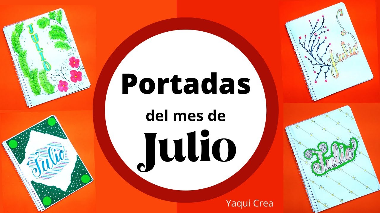 4 Ideas de PORTADAS JULIO 🌿| Portadas Bullet Journal - YouTube