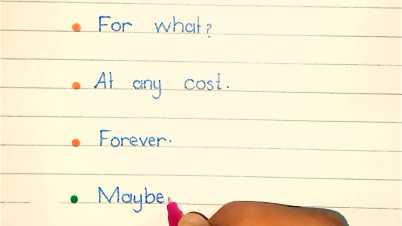 One word sentences writing with our pen || hand writing || - YouTube