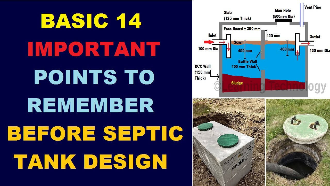 Basic 14 Important Points to Remember Before Septic Tank Design | By ...