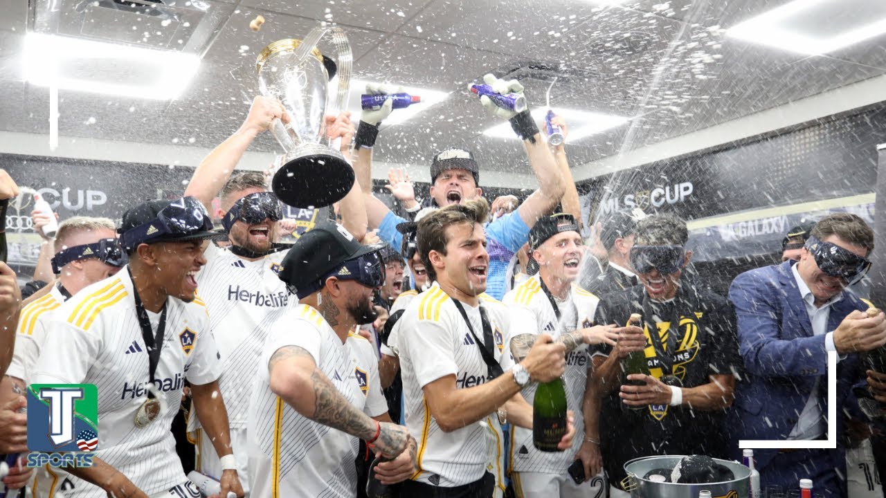 This is how LA Galaxy CELEBRATES their sixth MLS CHAMPIONSHIP! - YouTube