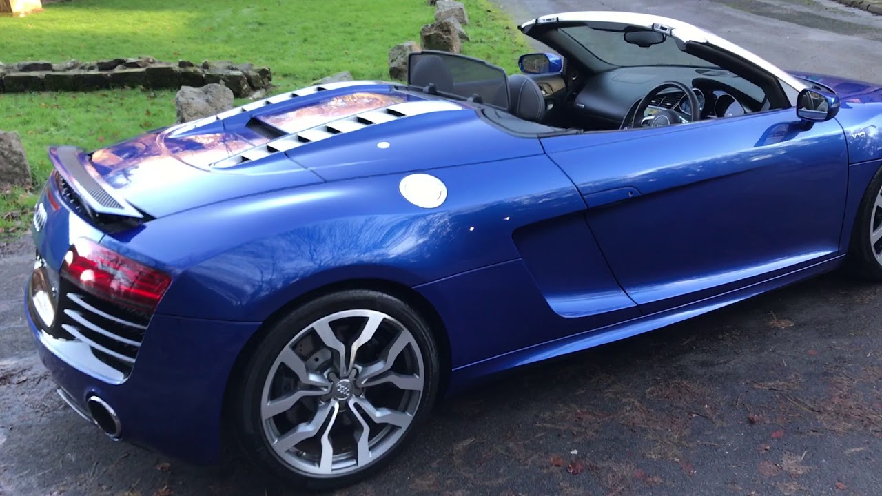 2015 Audi R8 V10 Spyder in Sepang blue - YouTube