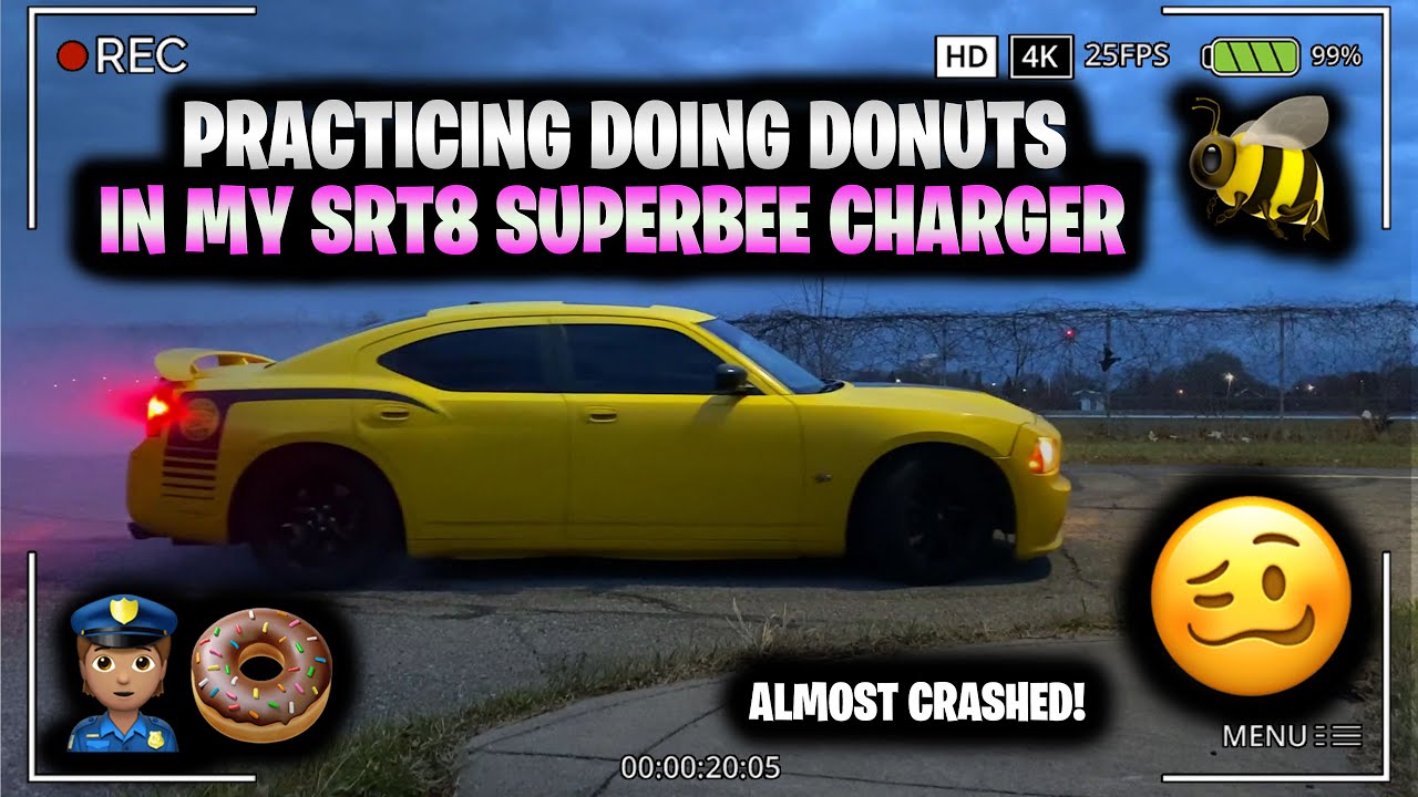 😱PRACTICING DOING DONUTS IN MY SRT8 CHARGER (SUPERBEE)🐝 - YouTube