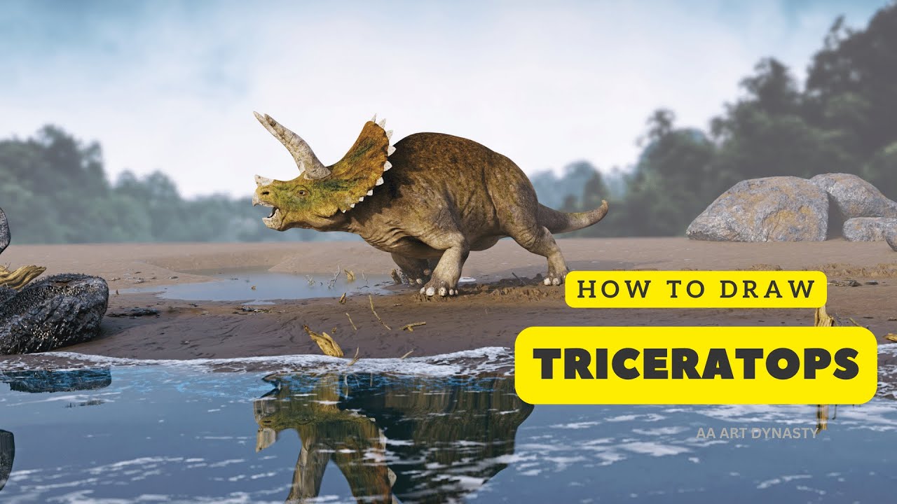 Learn How to Draw a Triceratops! | Dino-tastic Art Tutorial for Kids ...