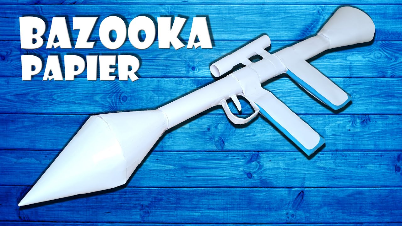 Bazooka selber bauen Spielzeug Pistole aus Papier basteln - paper ...
