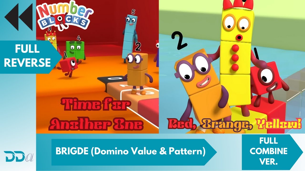Bridge (Domino Value & Pattern) | Numberblocks Reverse | Reverse Video ...
