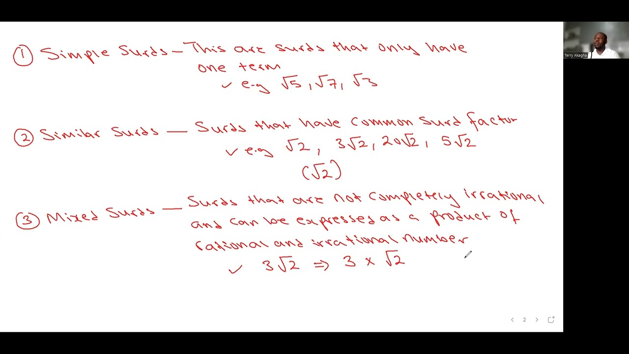 2 of 13 - Types of Surds - YouTube