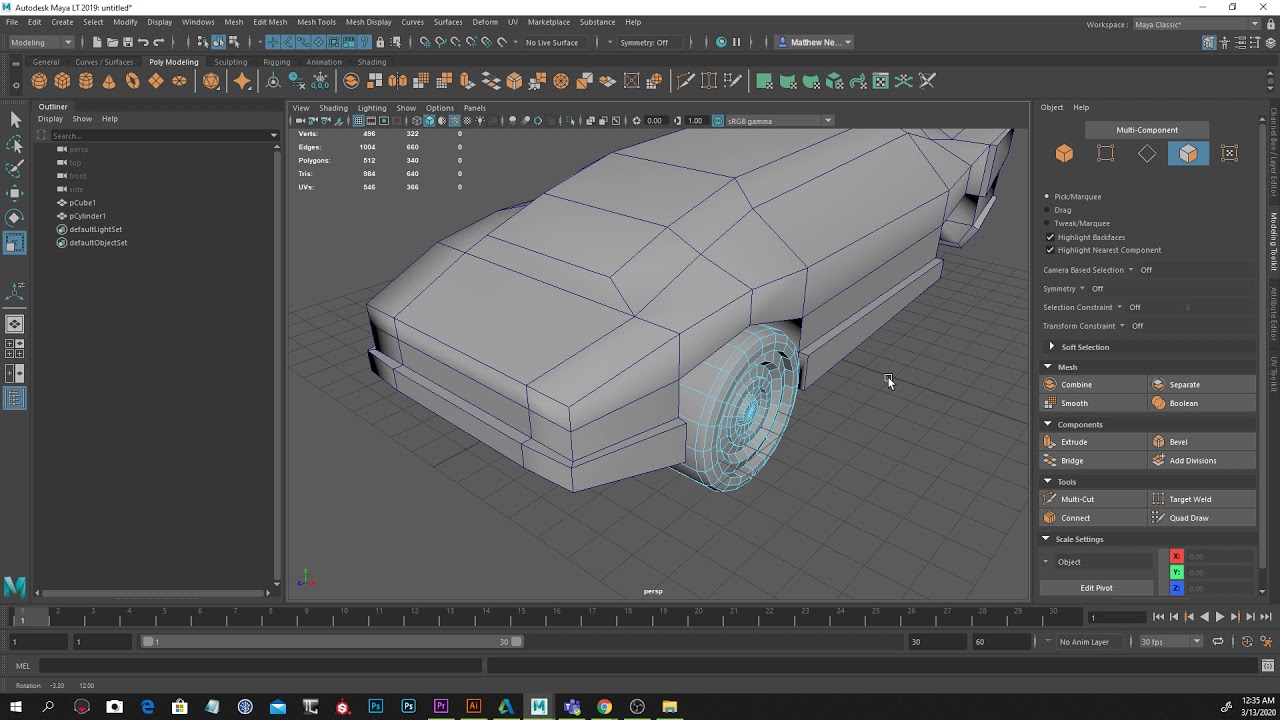 Modeling a Low Poly Vehicle in Maya Pt02 - YouTube