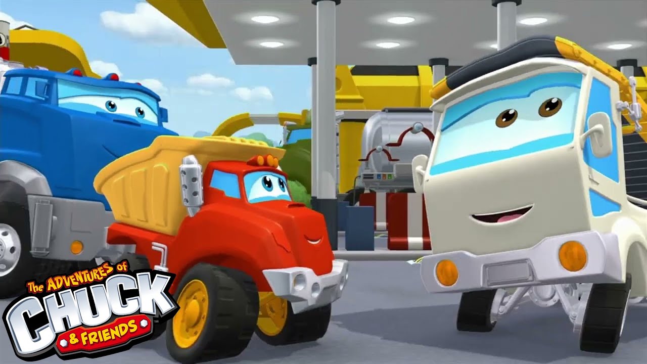 Learn with Chuck & Friends | Race to the Race | Cartoon for Kids - YouTube