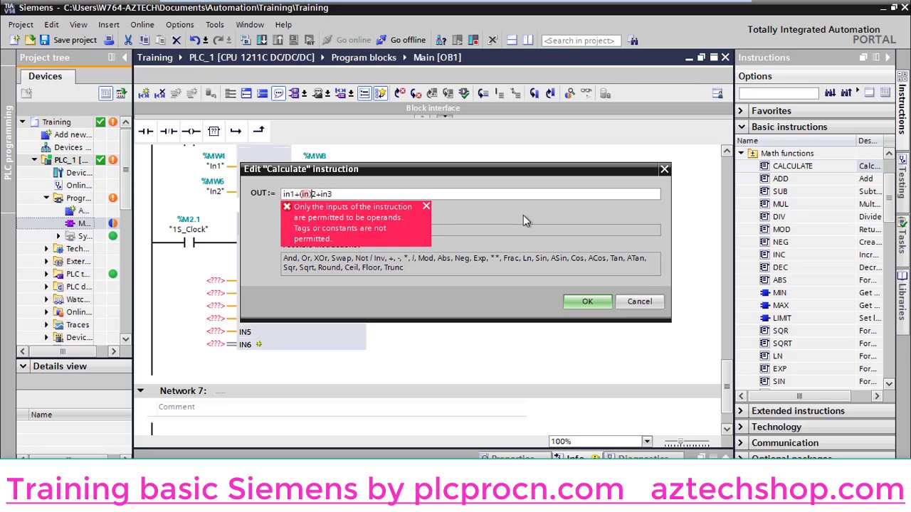[aztechshop.com] lệnh calculator trong TIA - YouTube