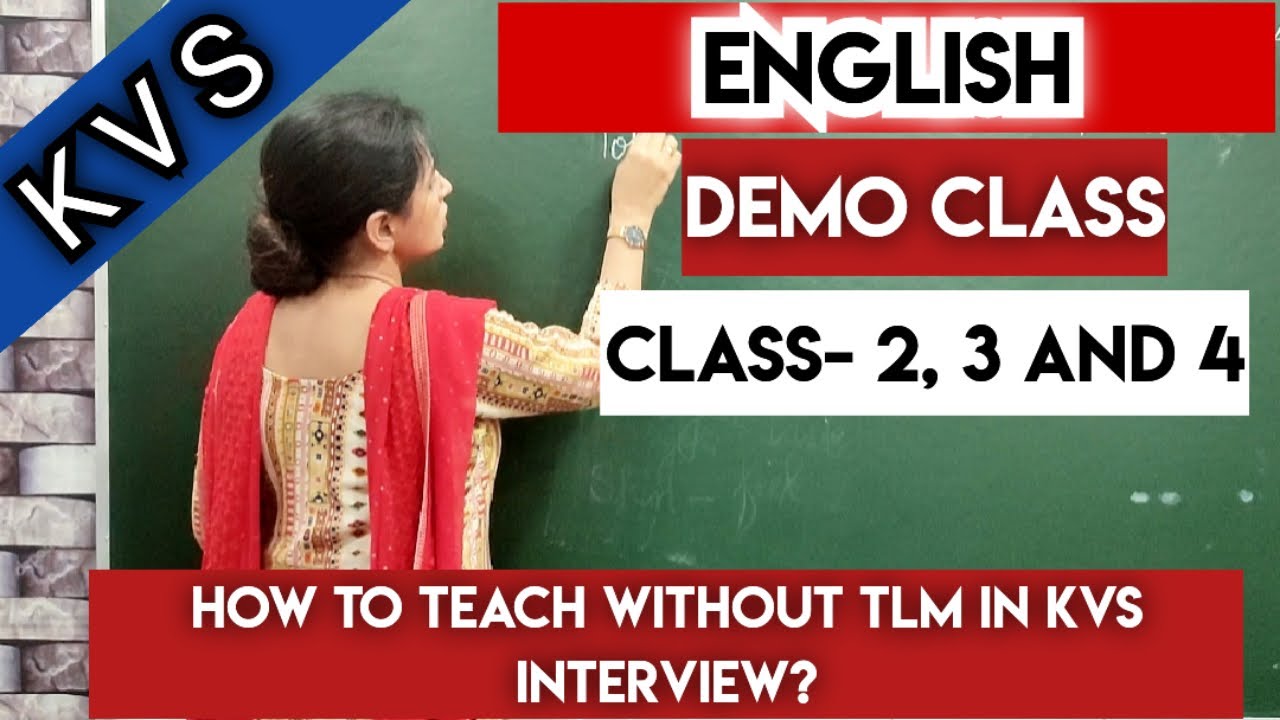 KVS English Demo Class for classes 2,3 and 4 || How to teach grammar ...