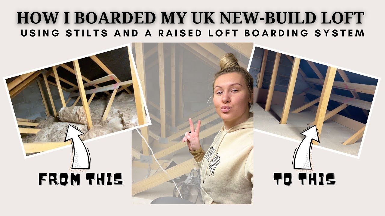 Loft Boarding in my UK New Build | Raised Loft Storage - YouTube