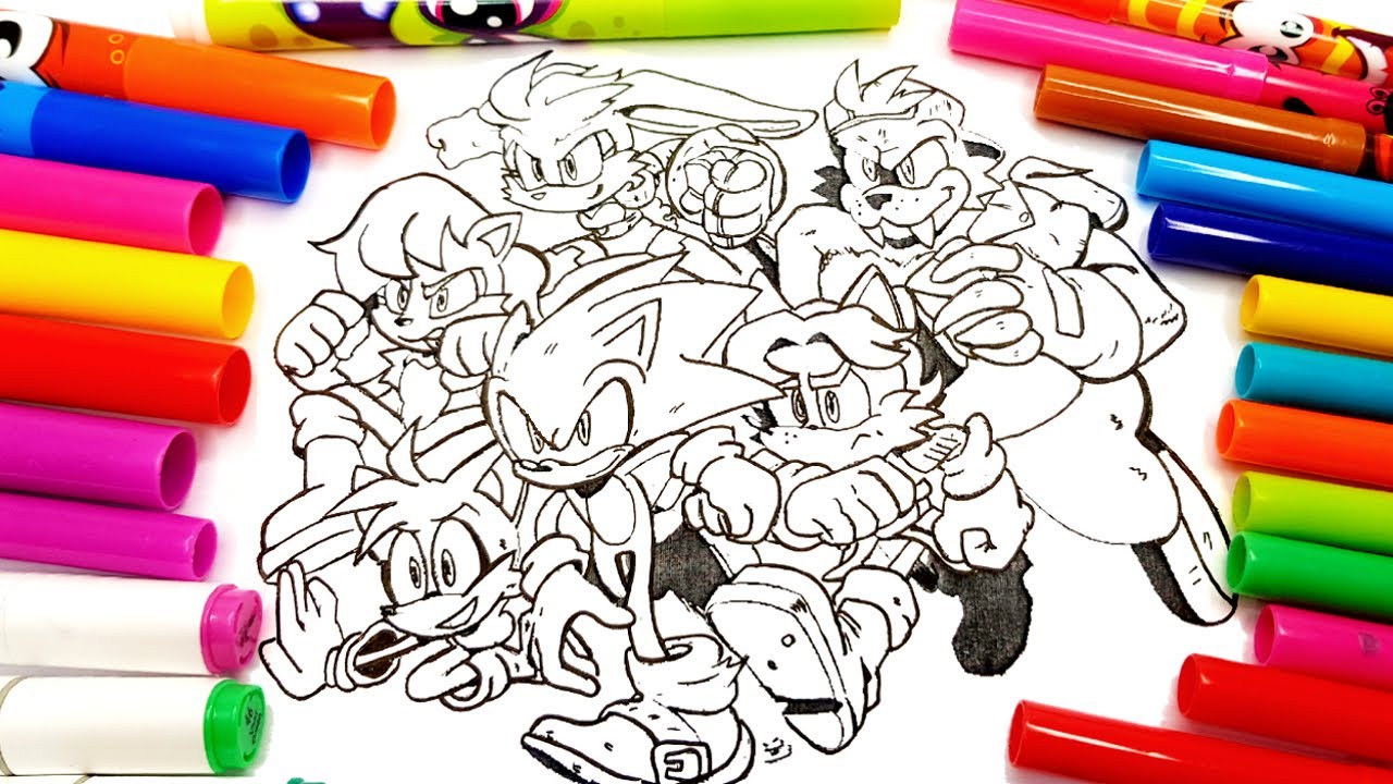 Sonic Team NEW - Coloring Pages Sonic 3 Tails,Knuckles ,Amy Rose , Tobu ...