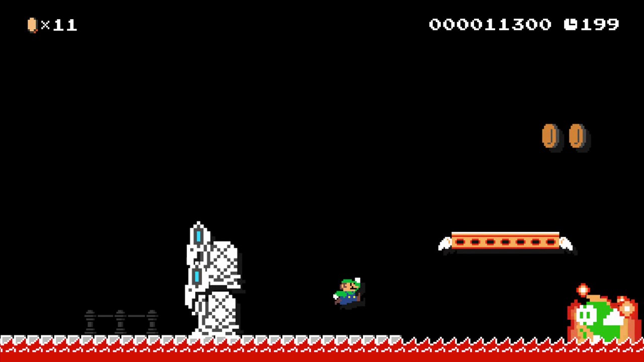 Luigi in Lava Lair ~ from Bockman ~ SUPER MARIO MAKER Gameplay RAW ...