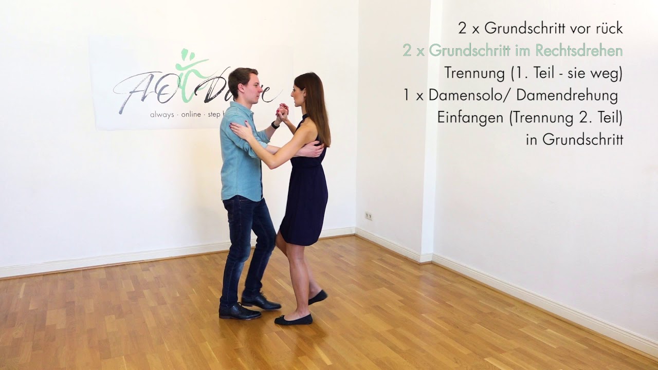 1. Discofox einfache Figurenkombination (Beispiel 1) - gezählt und ...