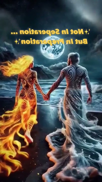 The Elemental Dance: Fire and Water United on a Mystical Beach #shots # ...