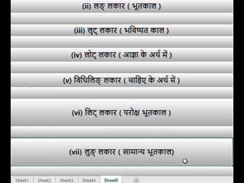 Learn ten lakar in Sanskrit Grammar in Hindi - YouTube | संस्कृत व्याकरण लकार #New #Learning ...