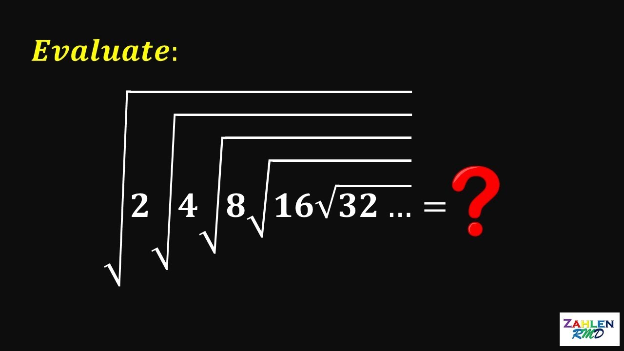 Evaluate this crazy nested radicals | Algebra Challenge - YouTube