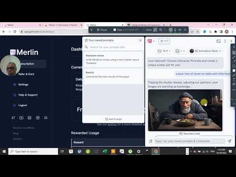 تجميع مواقع ChatGPT3.5 و ChatGPT4 و Claude 2 و Midjourney و ChatDoc في موقع واحد مجاني Merlin ...