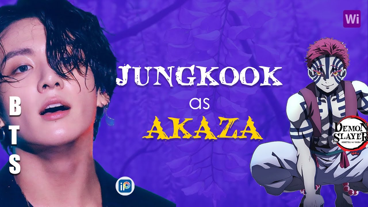 Jungkook as Akaza/ Demon slayer character Akaza with BTS Jungkook(JK ...