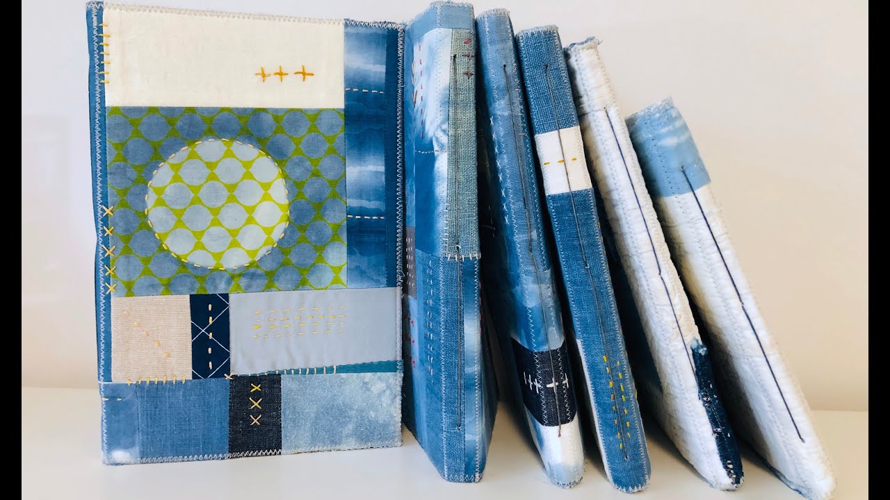 Blue and White Patchwork Moon Journals - YouTube