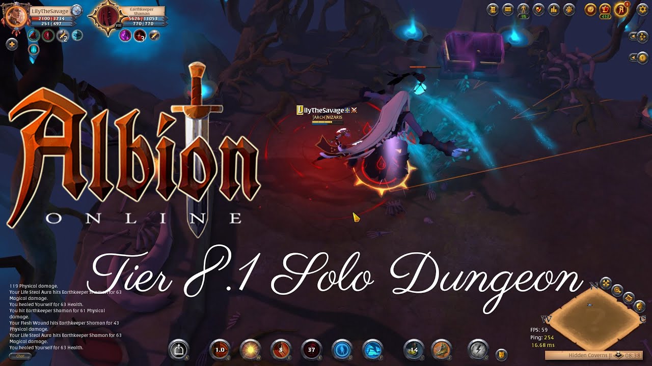 Albion Online - Tier 8.1 Solo Dungeon - Hidden Caverns - 550k Loot ...