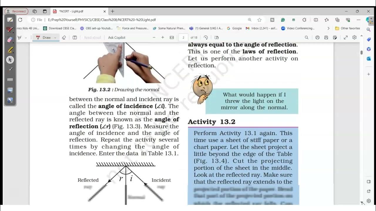 Light Class 8 NCERT | NCERT Class 8 Science Light - Chapter 13 | Light ...