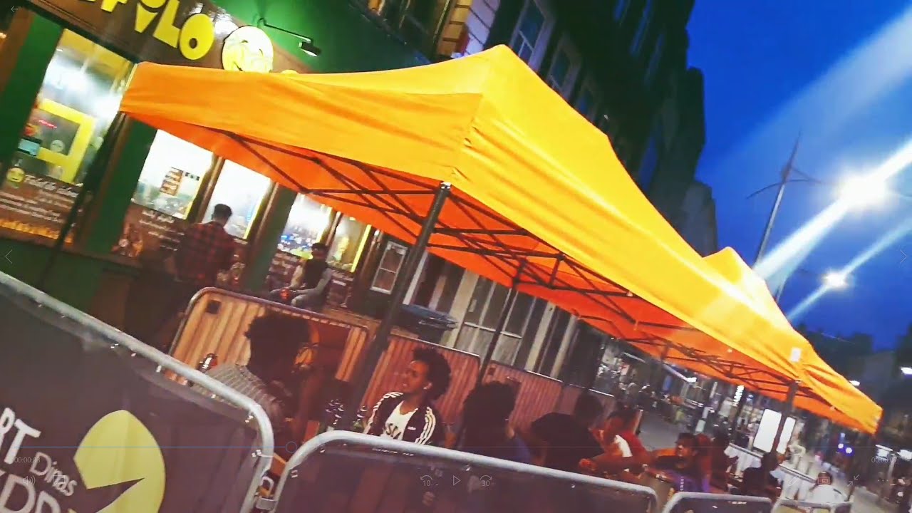 Falafilo island amazing atmosphere & outside seating area - YouTube