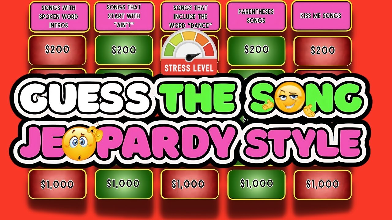 Guess the Song! Jeopardy Music Quiz Style | Music Trivia | Quiz Burst ...