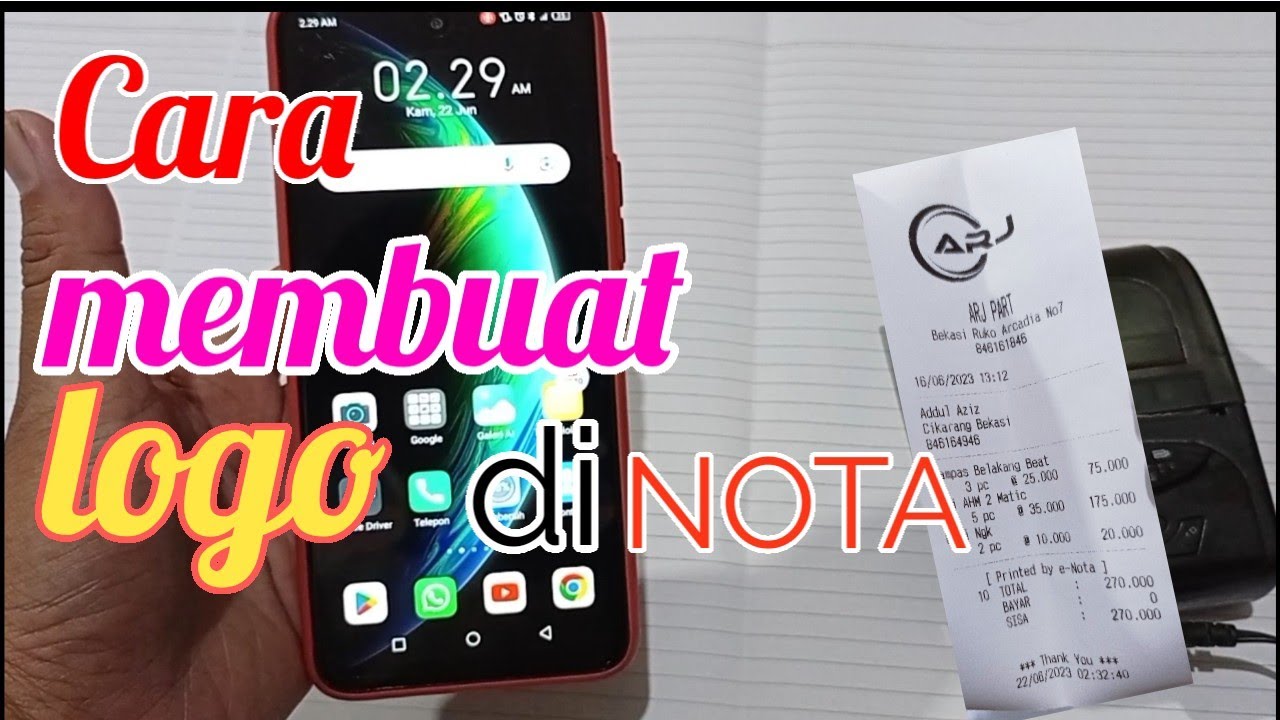 Cara Pasang Logo NOTA #nota #tips #jualanonline - YouTube