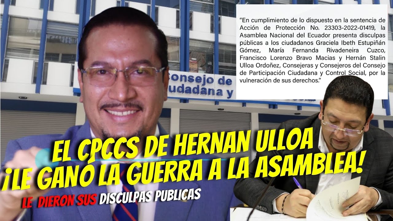 HERNAN ULLOA PUSO DE RODILLAS A LA ASAMBLEA "LE GANO LA GU3RRA A ...