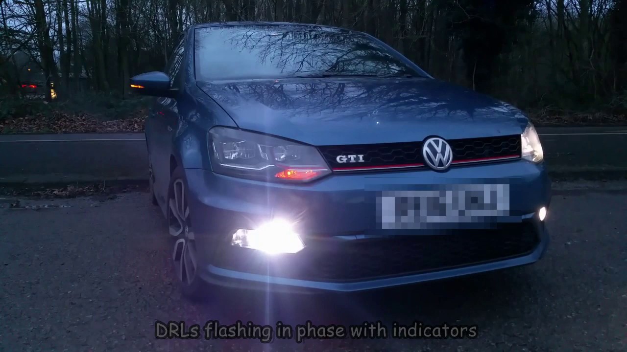 VW Polo DRLs flashing with indicators, OBDeleven coding - YouTube