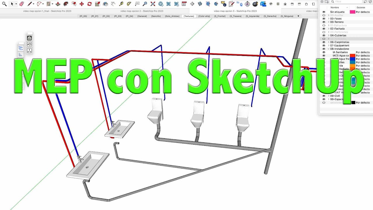 MEP con SketchUp #sketchup #bim #mep - YouTube