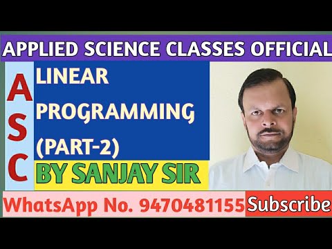 LINEAR PROGRAMMING (PART-2) - YouTube