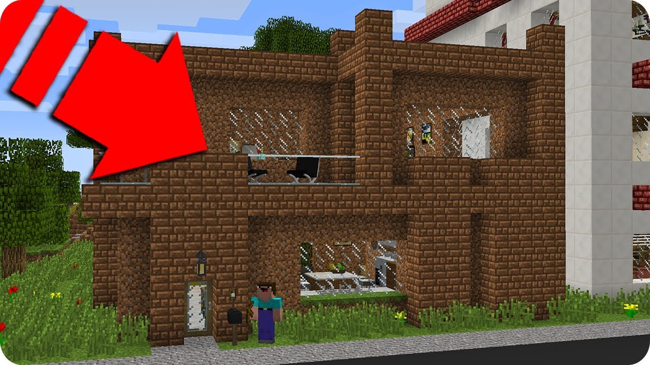 NOOB CONVIERTE MI CASA EN UNA CASA DE TIERRA EN MINECRAFT 😂 - YouTube
