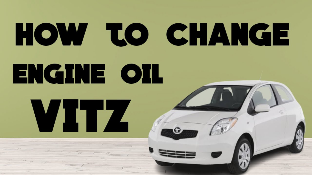 How to change engine oil toyota vitz.|Shell Helix HX6| - YouTube