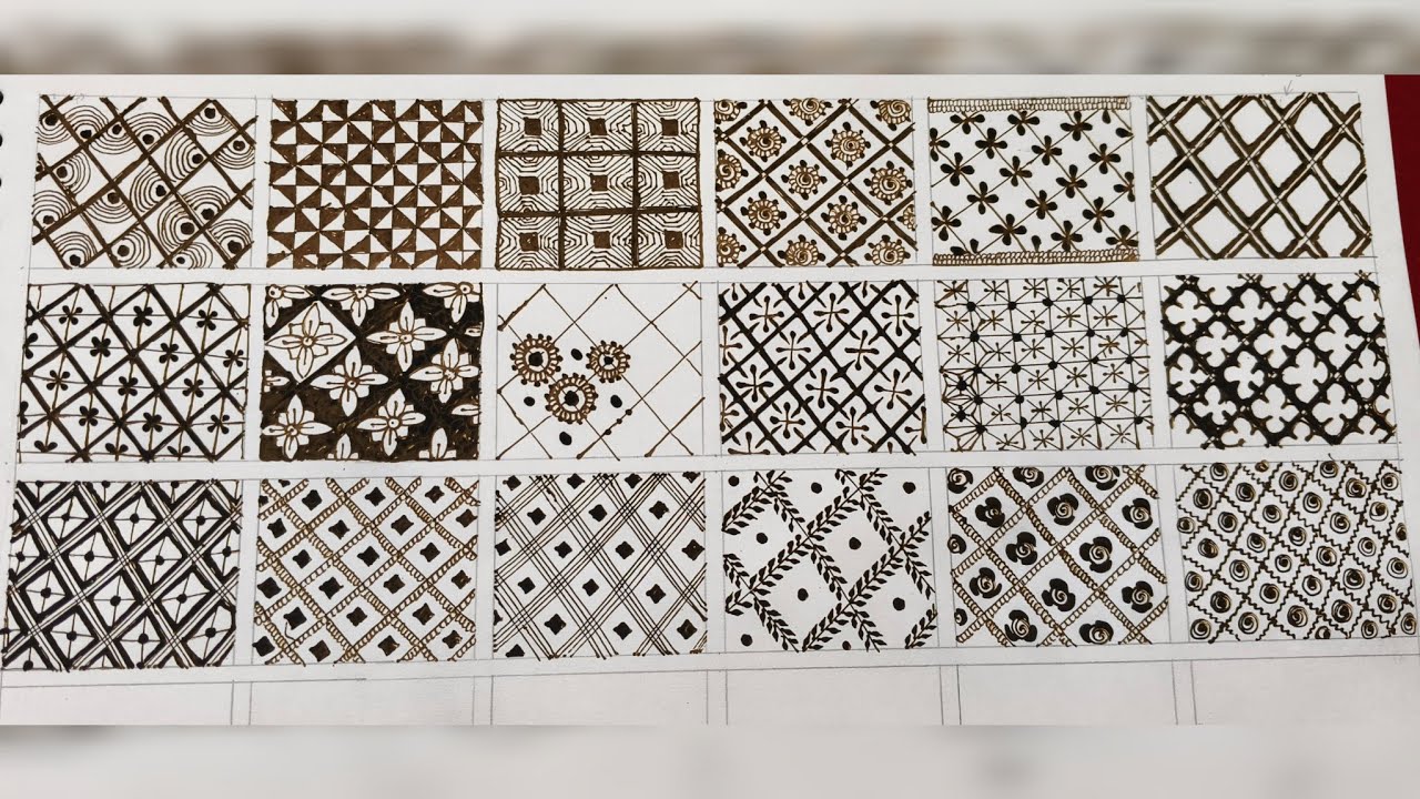 Beautiful checks mehndi design|| grid mehndi designs || box mehndi ...