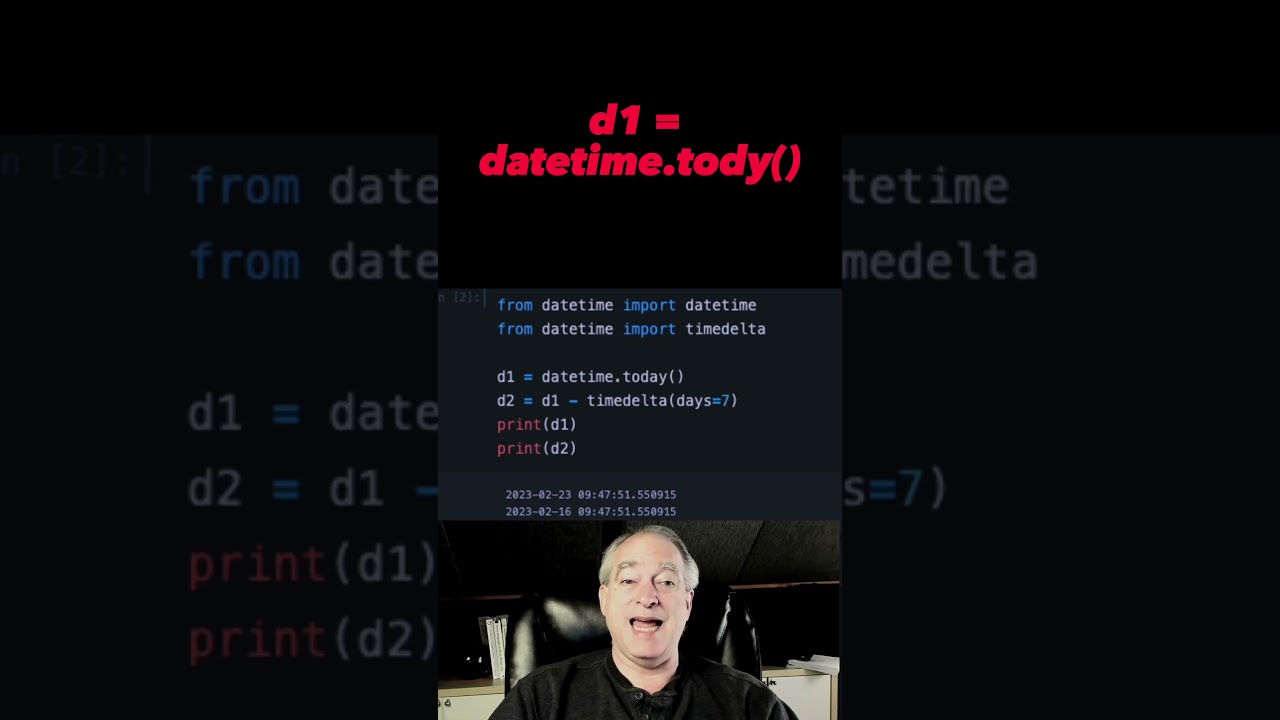 Subtract Add Days To A Python Datetime shorts python YouTube Subtract Add Days To A Python Datetime shorts python YouTube