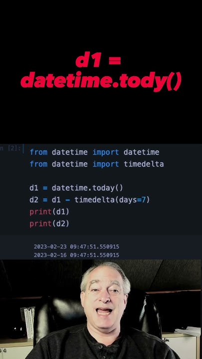 Subtract/Add days to a Python datetime 🐍 #shorts #python - YouTube