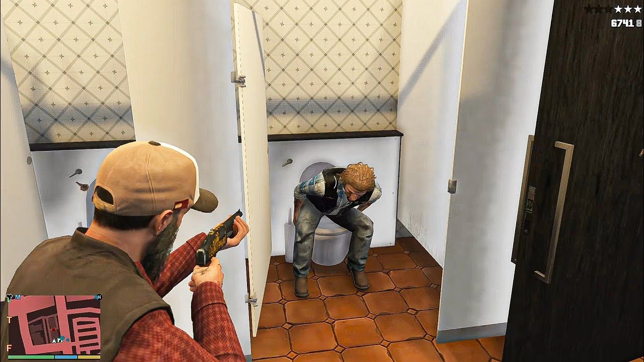 GTA 5 -Trevor's Irish Pub Rampage & Shootout + Six Star Heat Escape ...