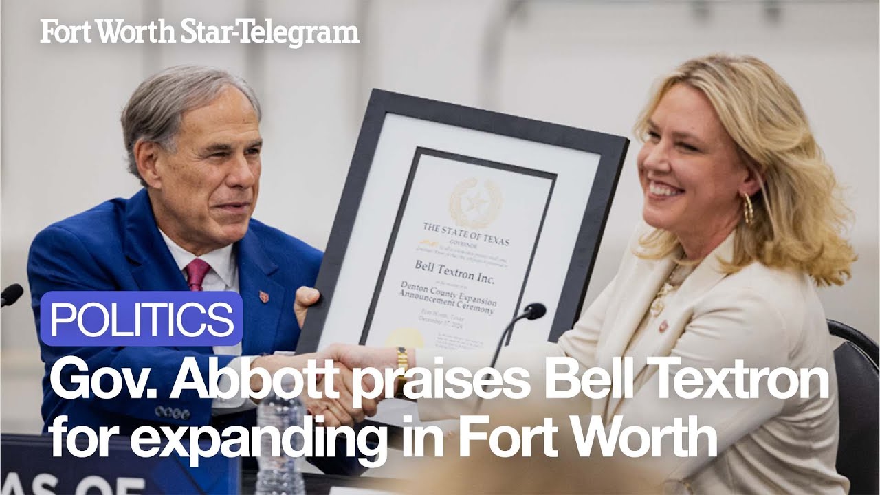 Gov. Greg Abbott celebrates Bell Textron's choice of Fort Worth for ...