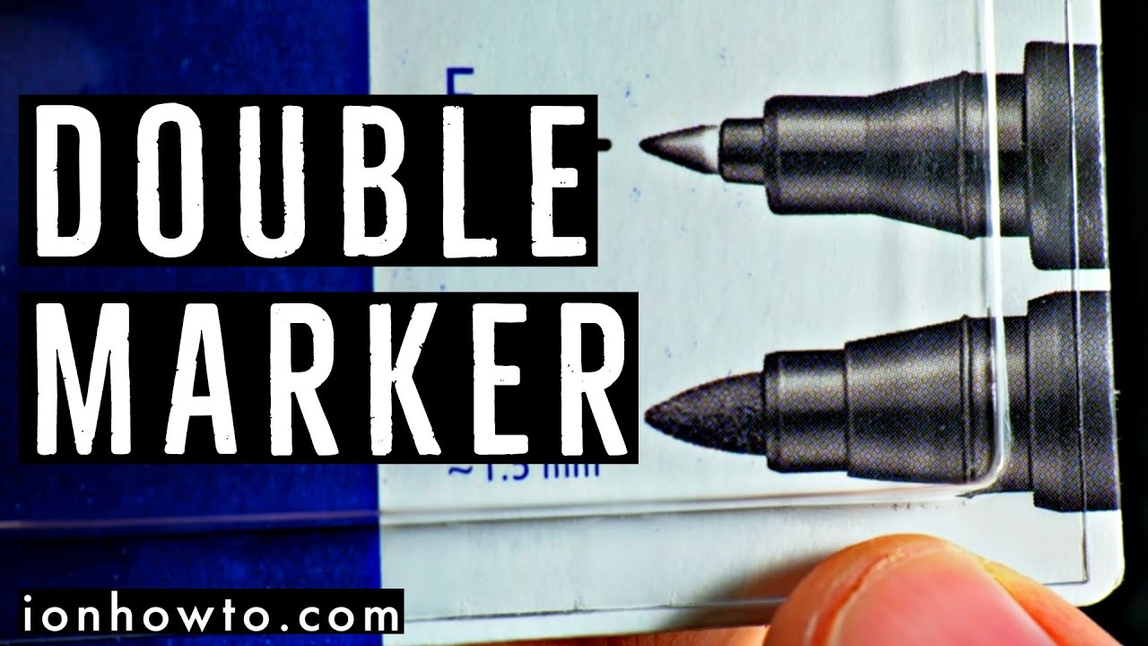 Staedtler Lumocolor Duo Double Ended Permanent Marker Pen - YouTube