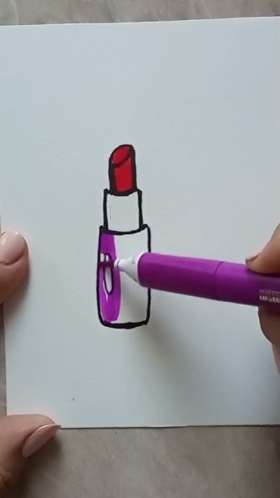 Как нарисовать Помаду, красная помада для губ #lipstick #lips #creative ...