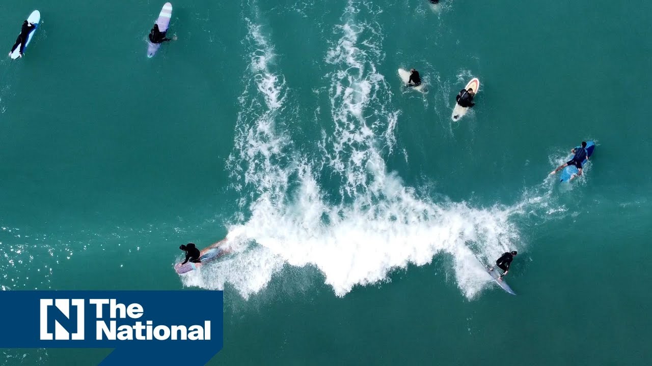 Lebanon surfing team prepares for first competition - YouTube
